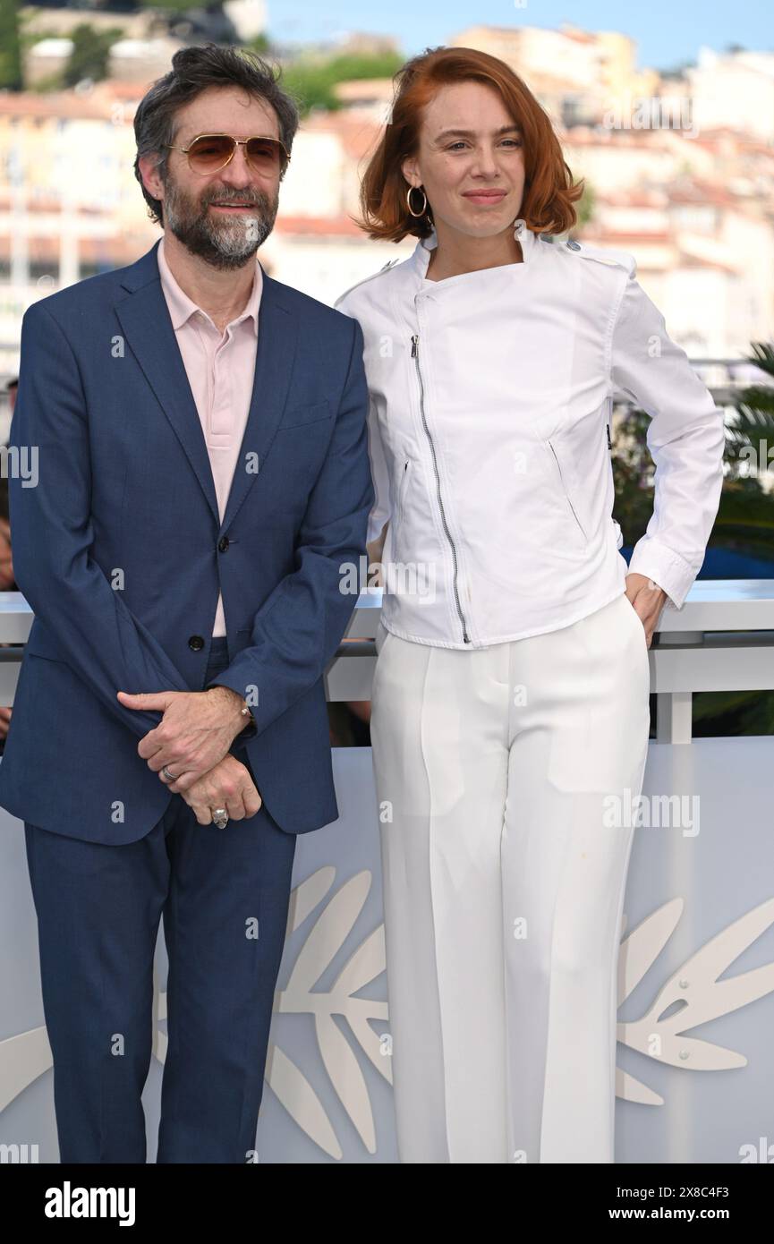 Pierre Deladonchamps, Laetitia Dosch Photocall of the film "Le procès ...
