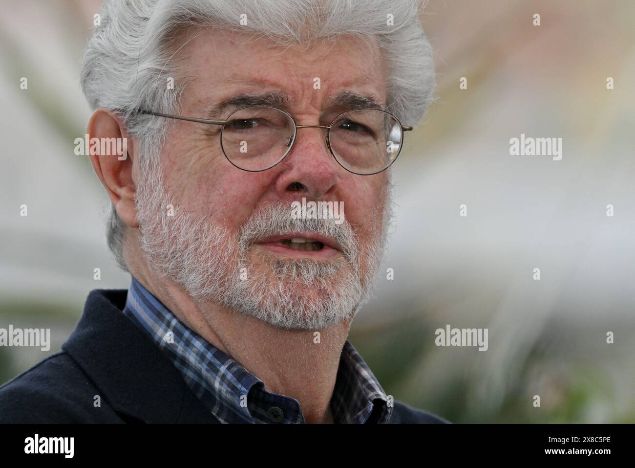 George Lucas attending a photocall during the 77th Cannes Film Festival ...