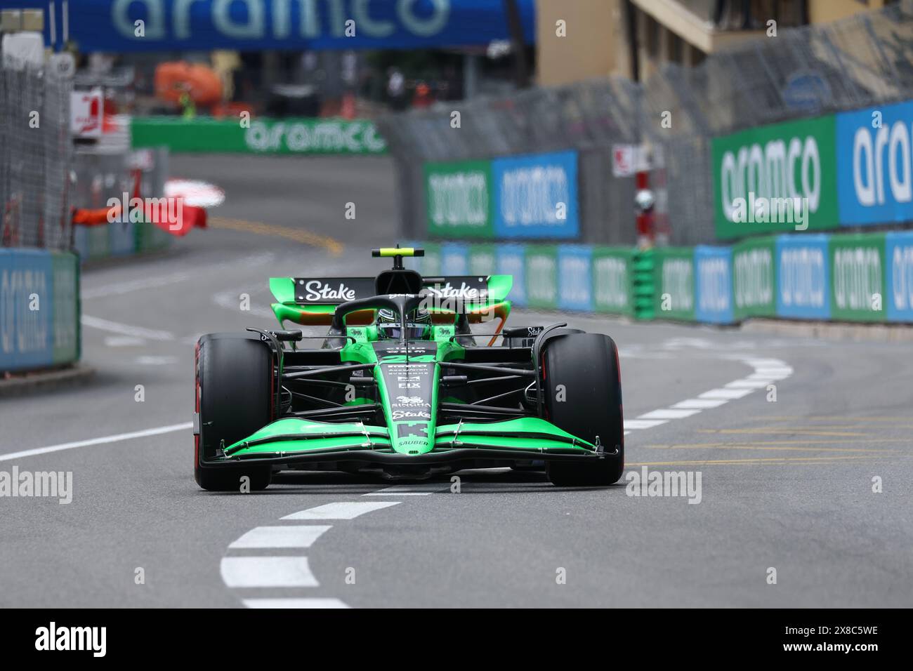 Monaco, Monaco. 24th May, 2024. Guanyu Zhou of Stake Kick Sauber on ...