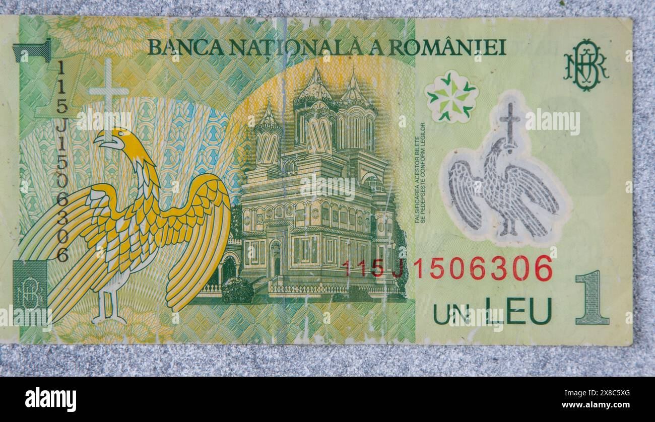 Banknote 1 leu hi-res stock photography and images - Alamy
