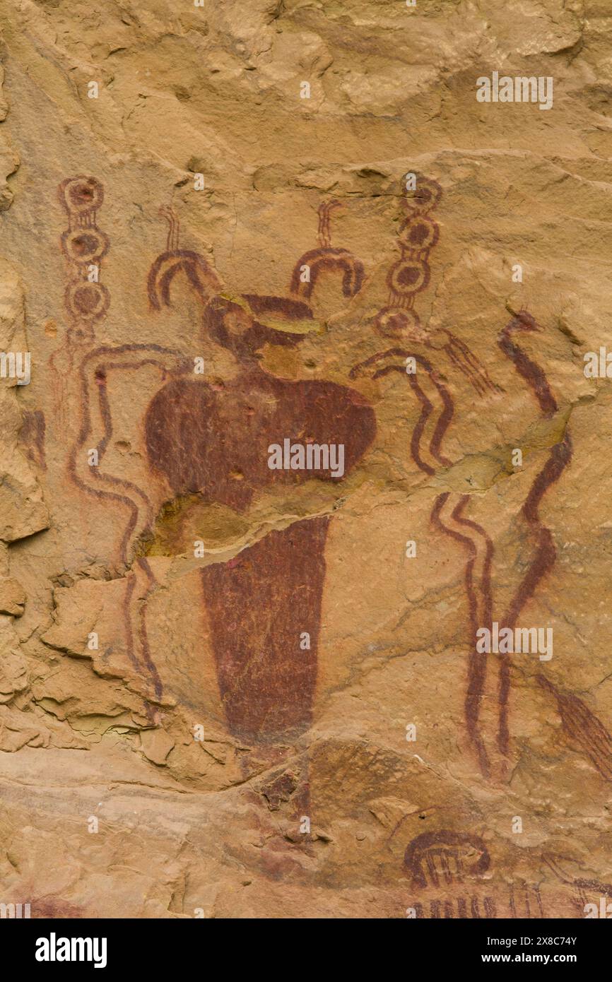 Anthropomorphic Forms, Pictographs, Barrier Canyon Reef Style, 6000 BC ...