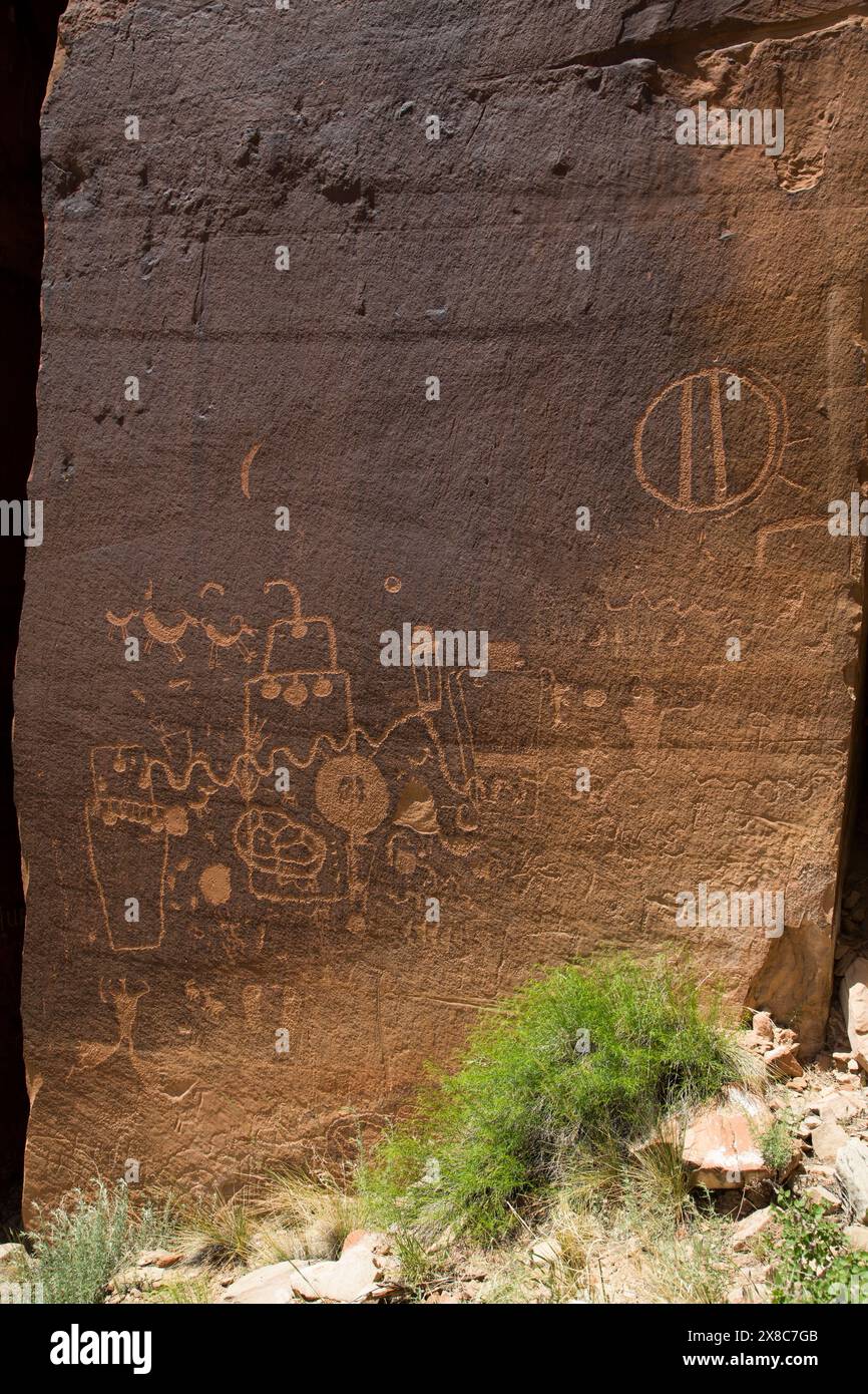 Petroglyphs, Barrier Canyon Style, Indian Creek Corridor, Near ...