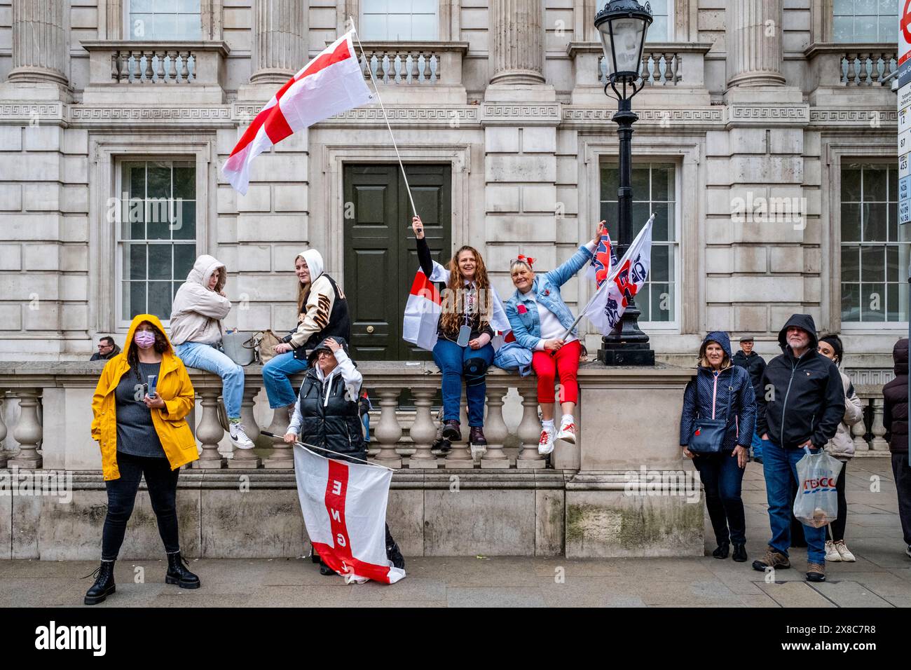 People Waving Cross of St George Flags In Whitehall During St George's ...