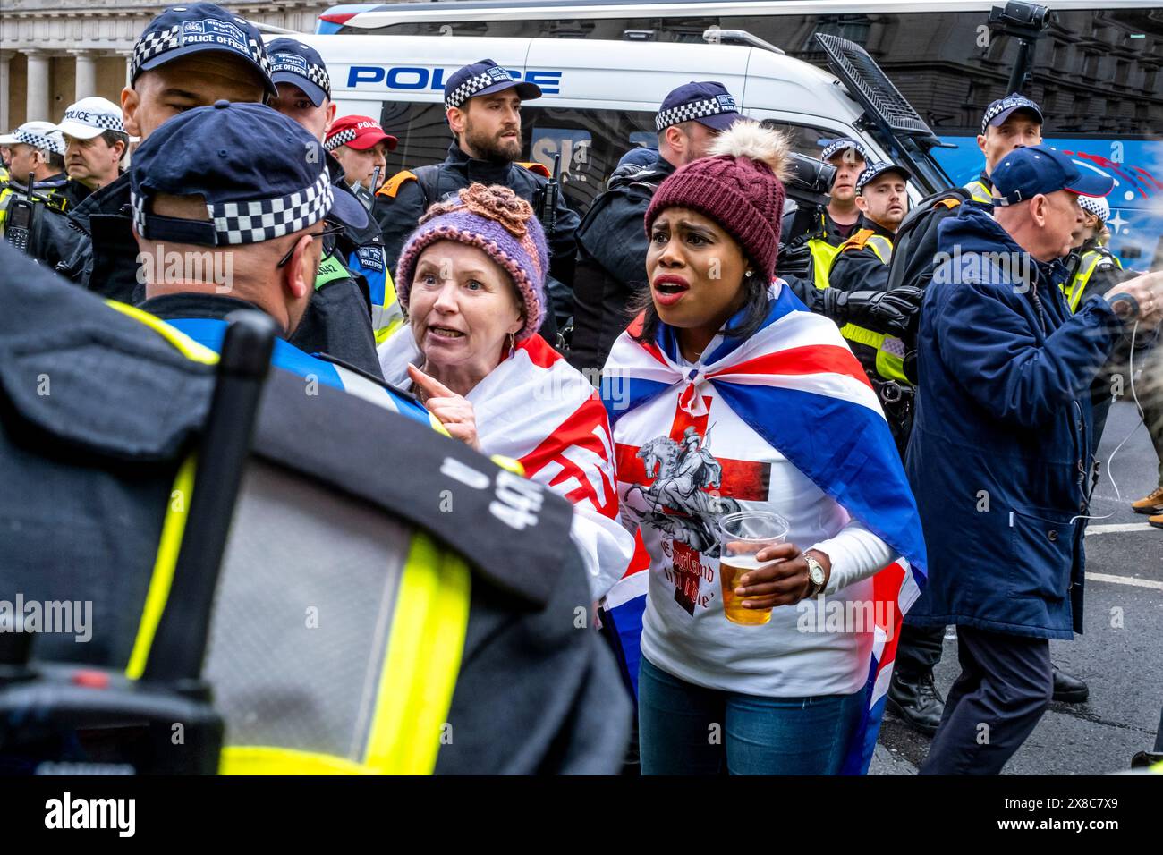 Two Women Shout At Police Officers After Conflict At The St George's ...