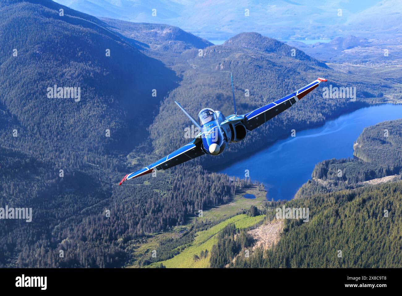 Royal Canadian Air Force CF-18 Demo Jet over British Columbia, Canada ...
