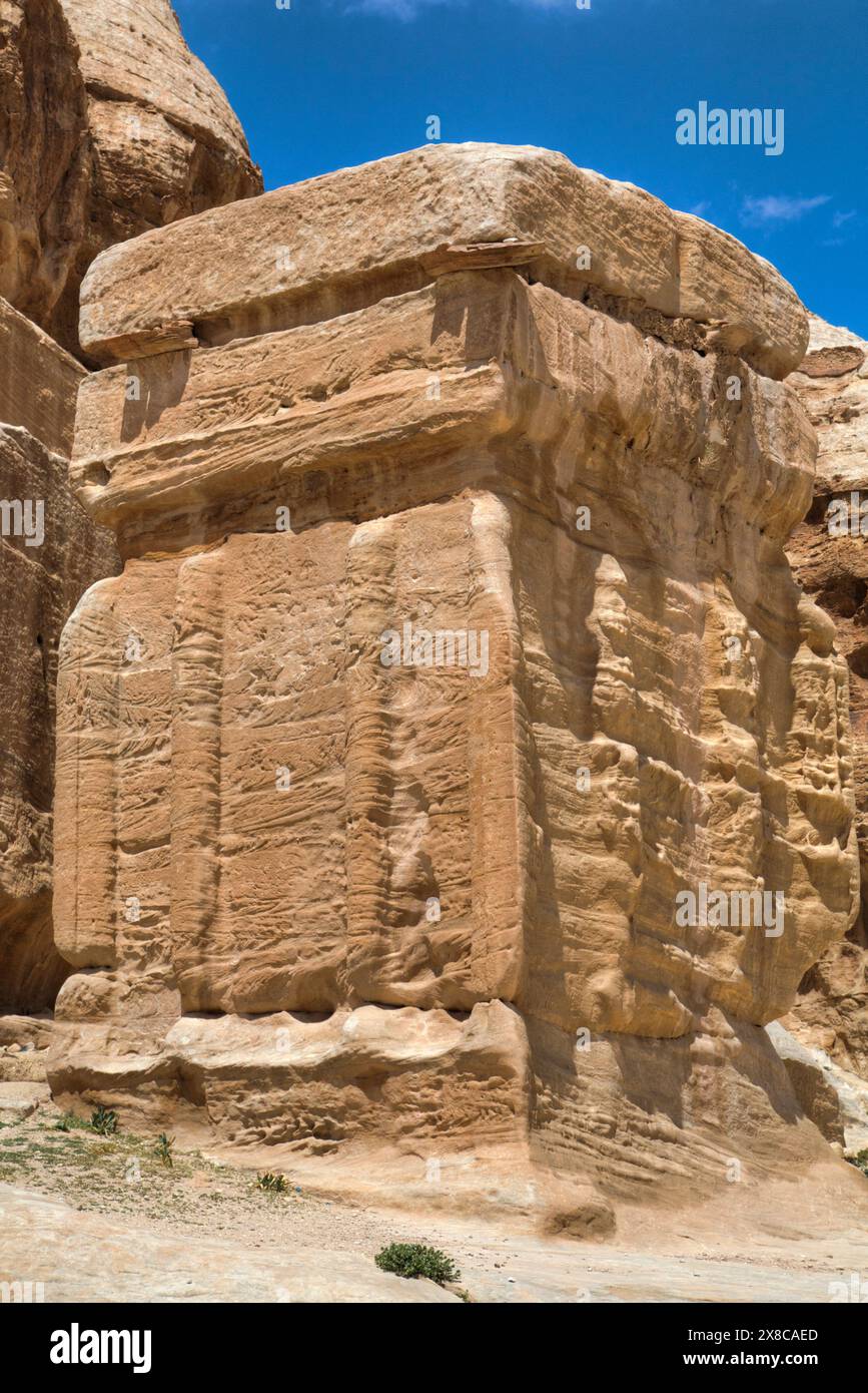 Djinn Blocks, Dates from 50 BC to 50 AD, Petra, Jordan Stock Photo - Alamy