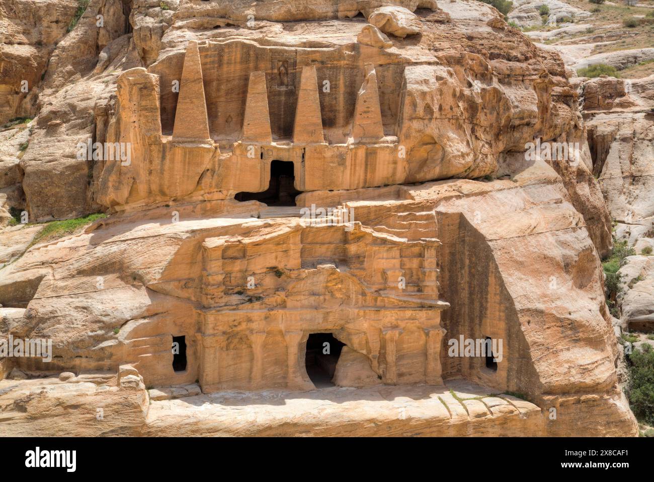 Obelisk Tomb (upper structure), Bab as-Sig Triclinium (lower Structure ...