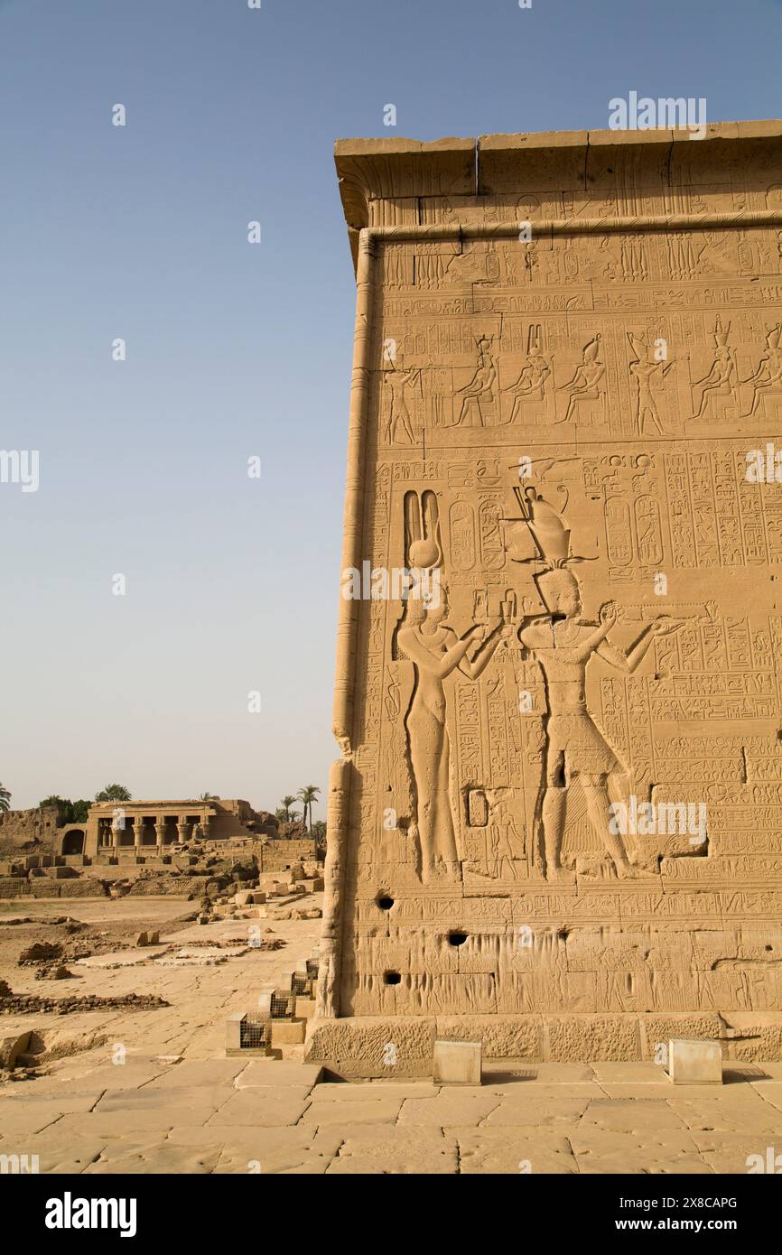 Relief of Cleopatra and Caesarion, Temple of Hathor, Dendera, Egypt ...