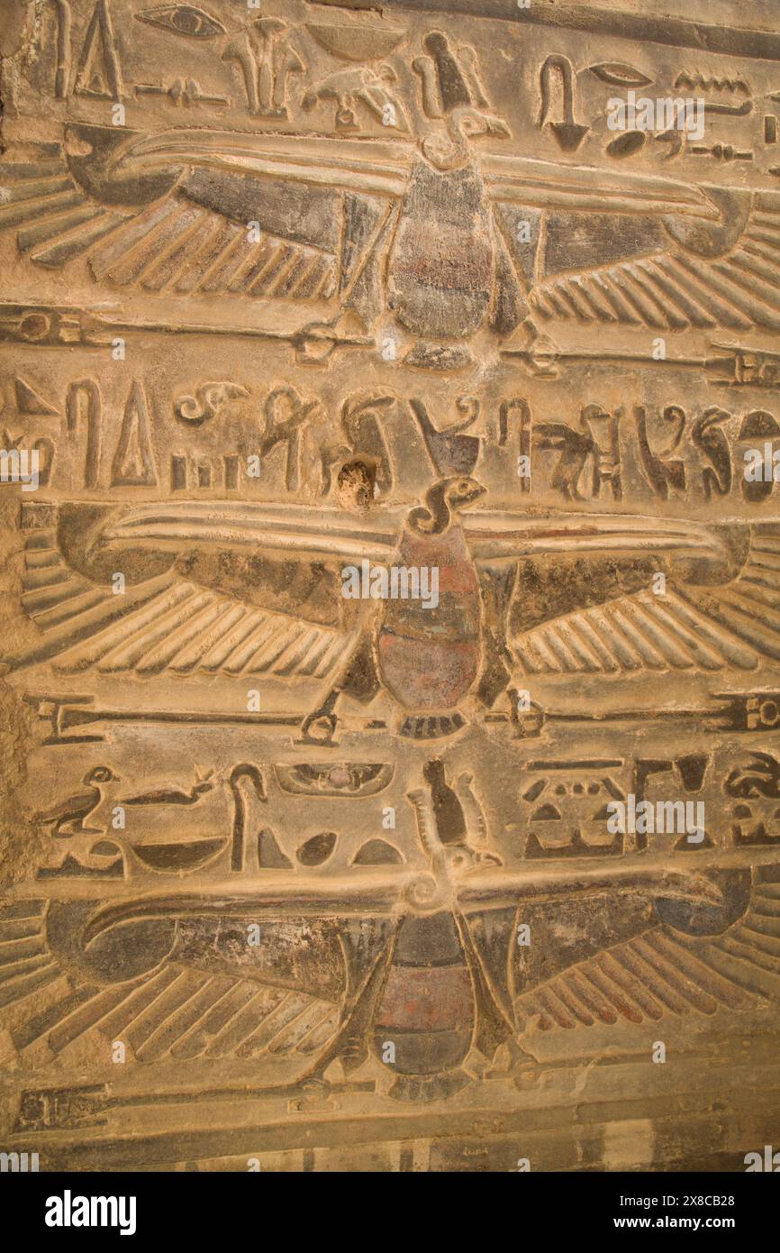Paintings of Vultures on the Ceiling, Temple of Haroeris and Sobeck ...