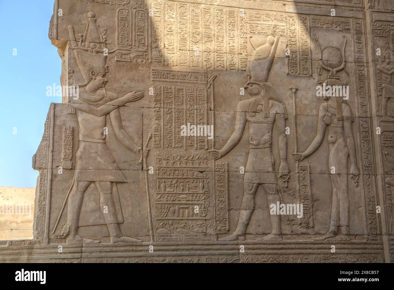 Bas-relief on Temple Walls, Temple of Haroeris and Sobek, Kom Ombo ...