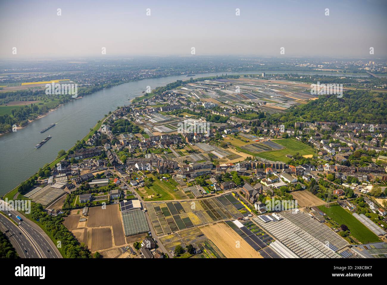 Volmerswerther deich on the rhine river hi-res stock photography and ...