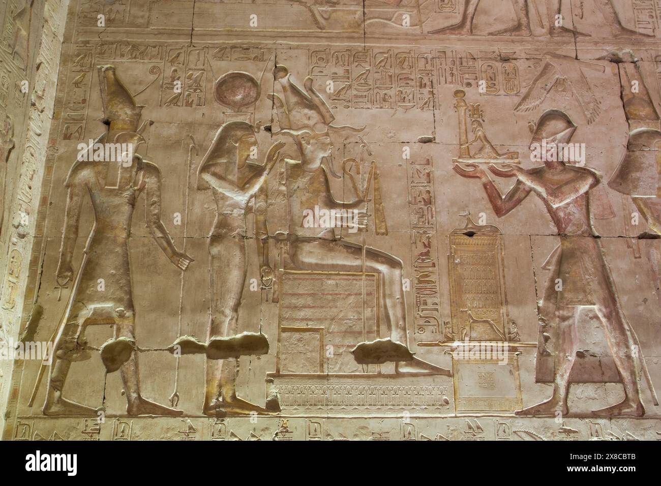 Bas-relief of Ramses II, Giving an Offering to Osiris, Temple of Seti I ...