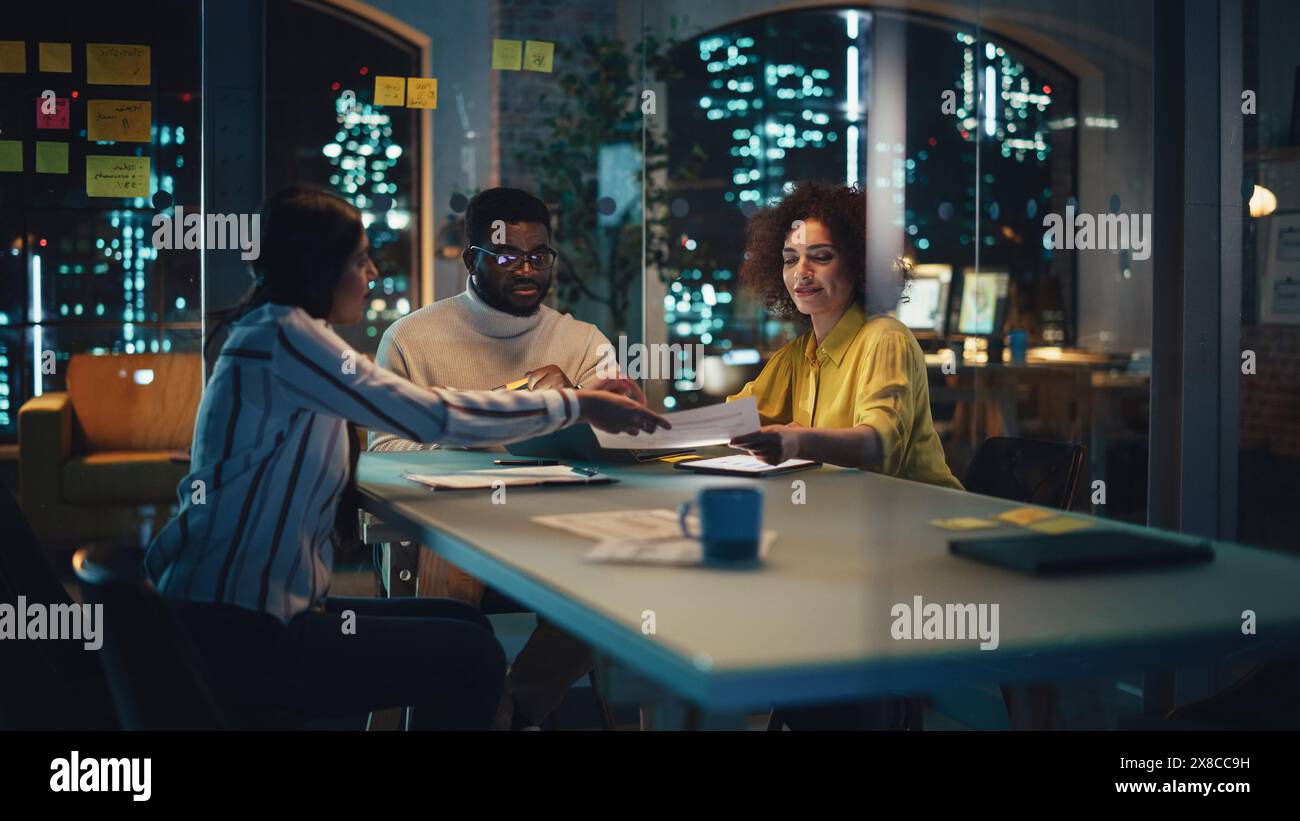 Small Diverse Multiethnic Group Collaborate on a Project and Work ...