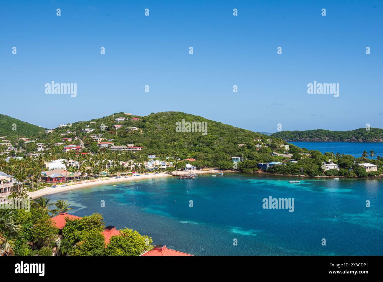 St. Thomas, US Virgin Islands - September 11, 2016: Scenic overlook of ...