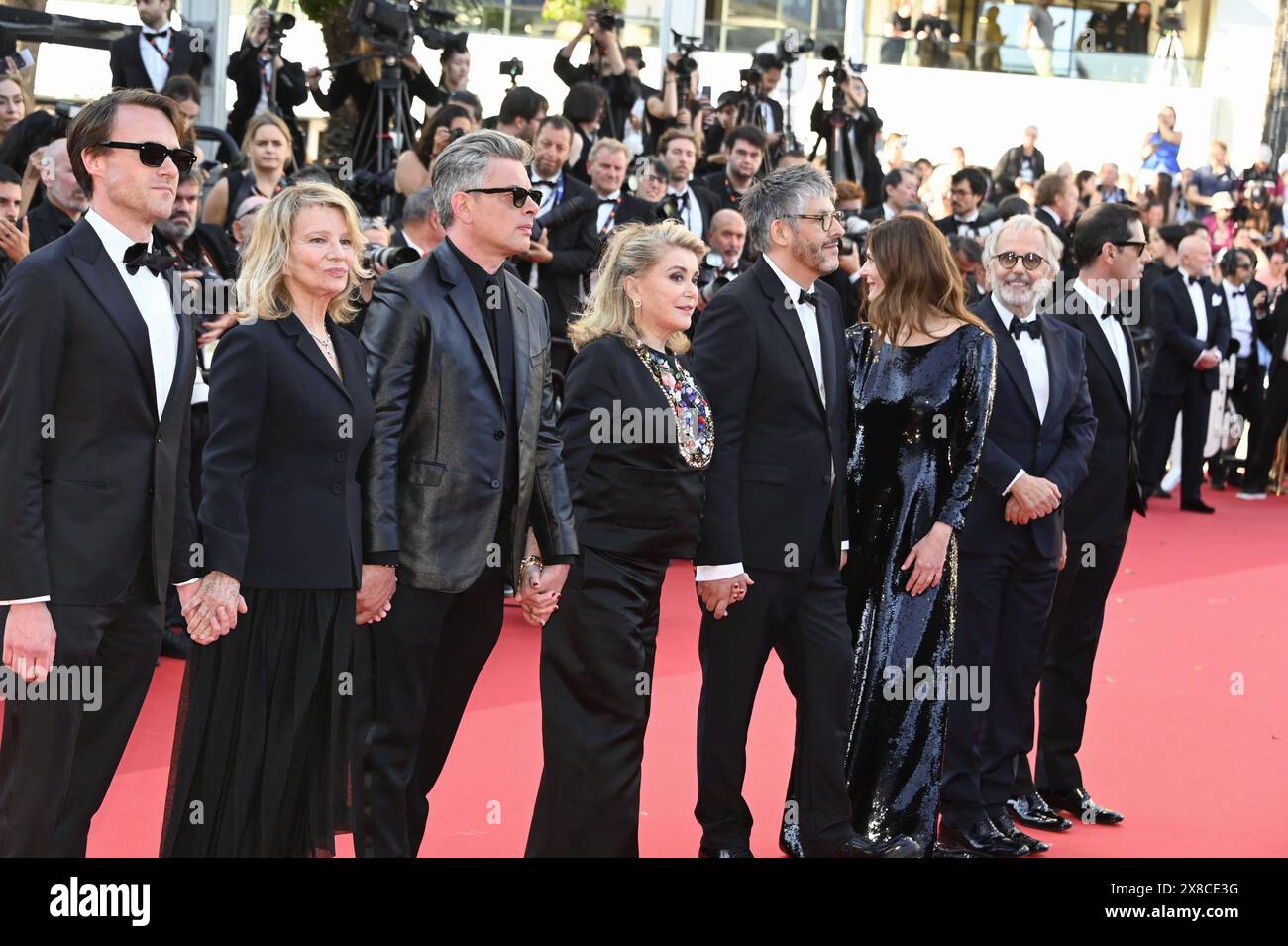 "Marcello Mio" film cast: Hugh Skinner, Nicole Garcia, Benjamin Biolay ...