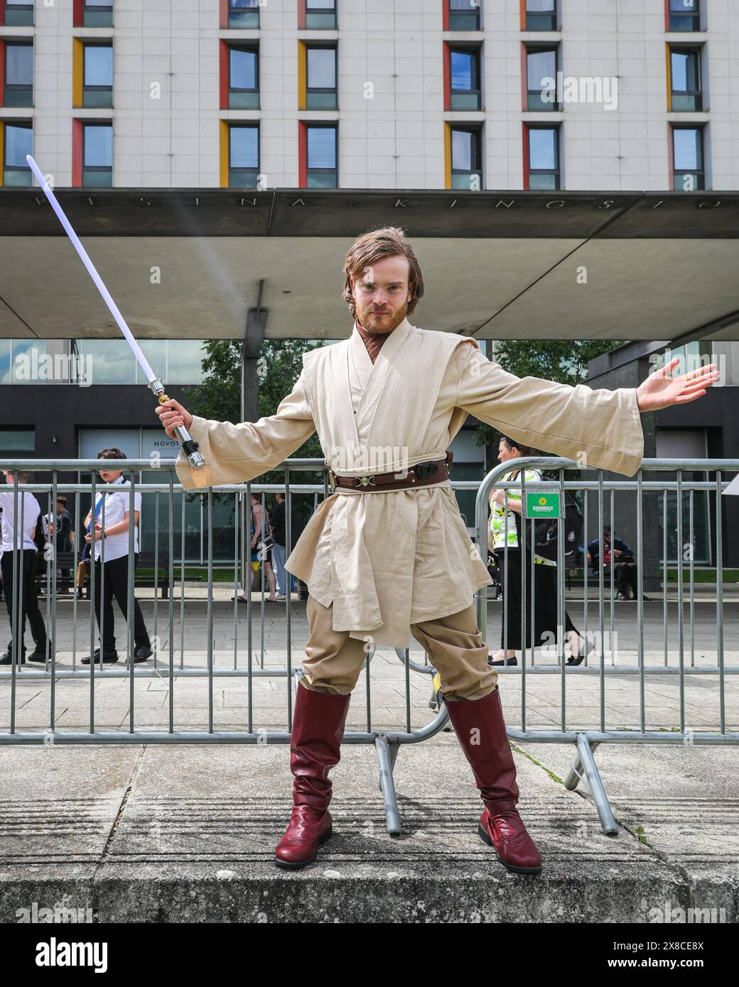 London, UK. 24th May, 2024. A participant poses as Han Solo from Star ...