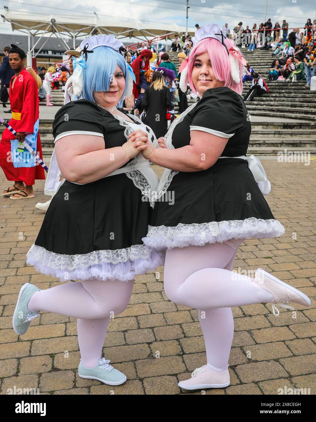 London, UK. 24th May, 2024. Two participants pose in their outfits. MCM ...