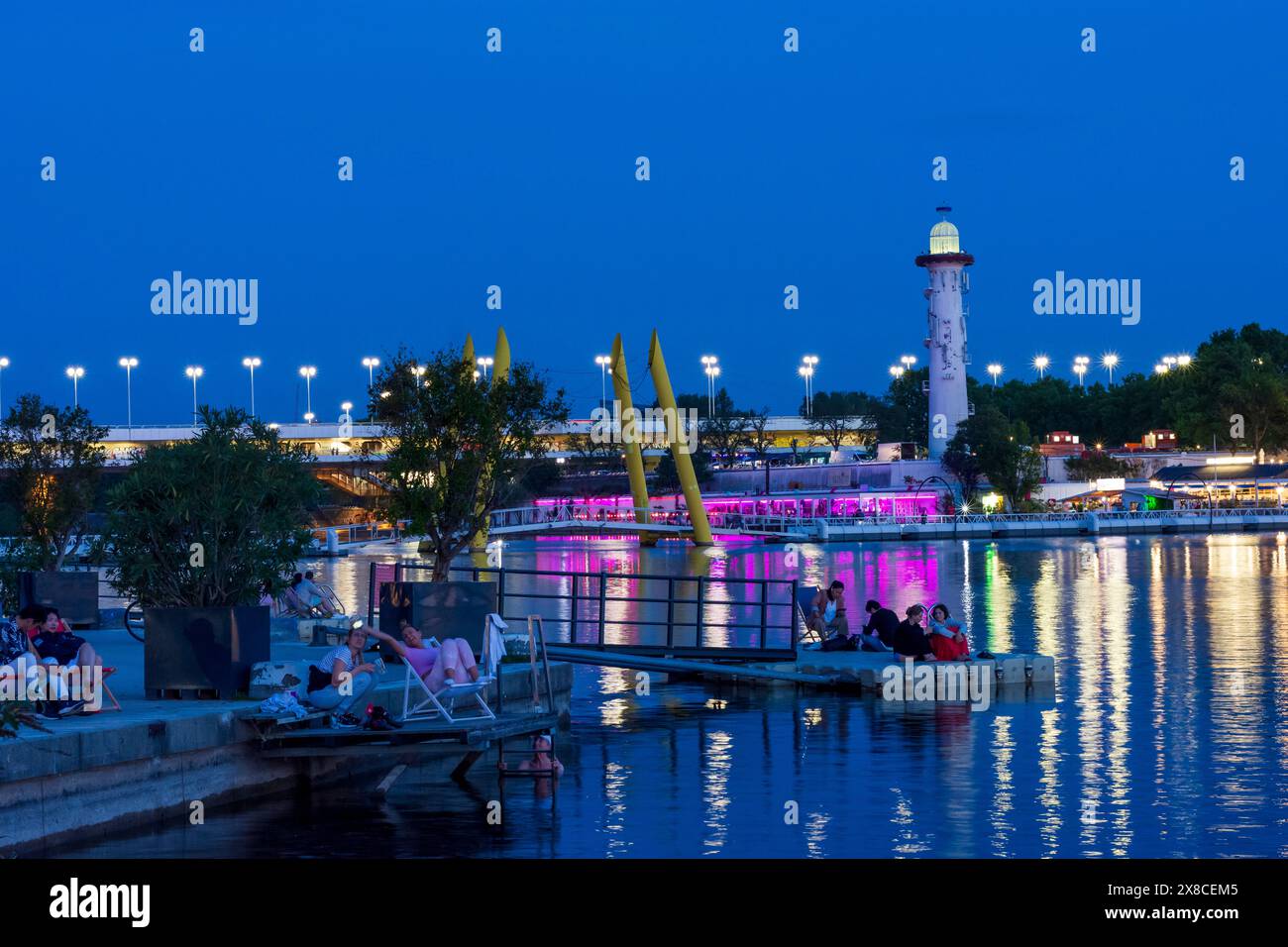Vienna: river Donau (Danube), Copa Beach restaurant and entertainment ...