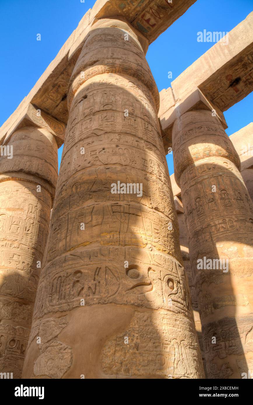 Columns of the hypostyle hall luxor hi-res stock photography and images ...