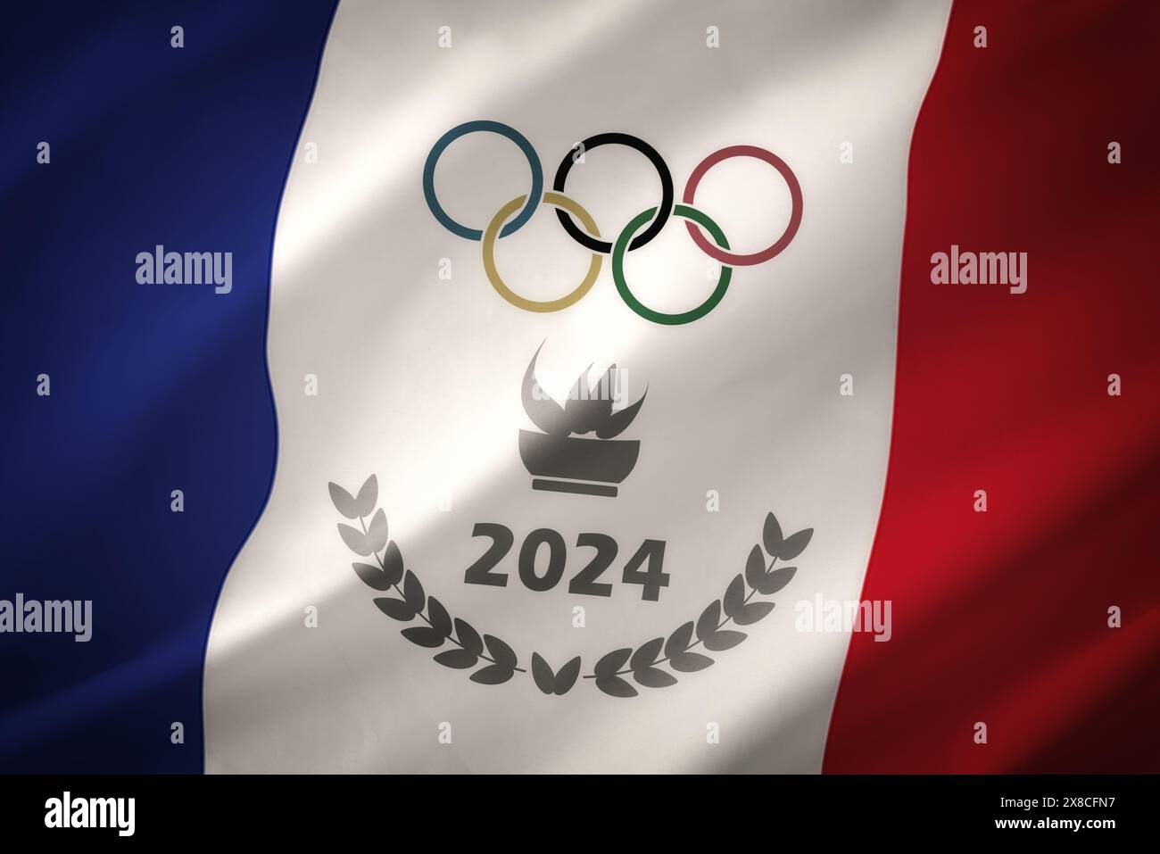 Conceptual sports background of the Olympics in Paris with ...