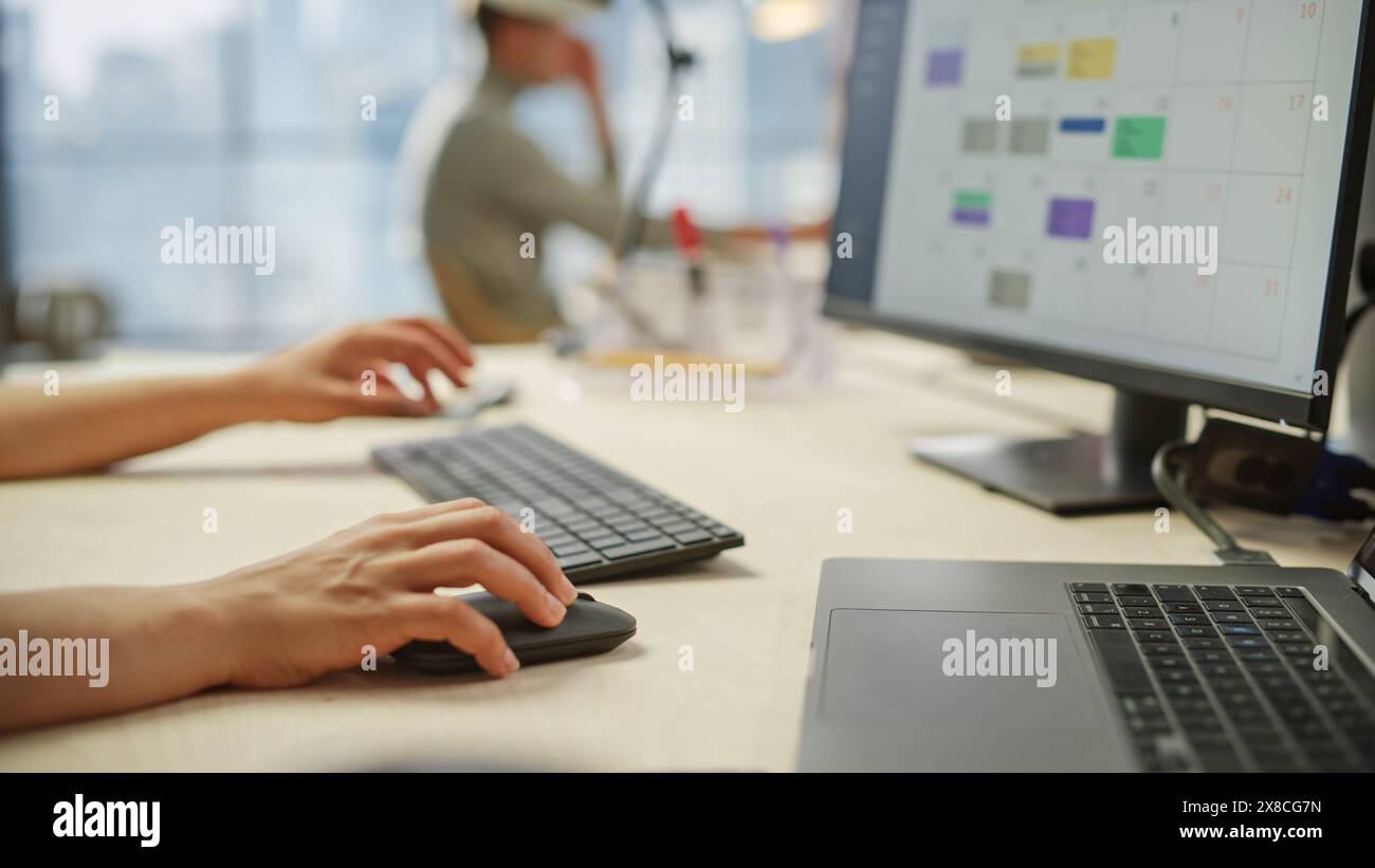 Hands typing on keyboard crm hi-res stock photography and images - Alamy