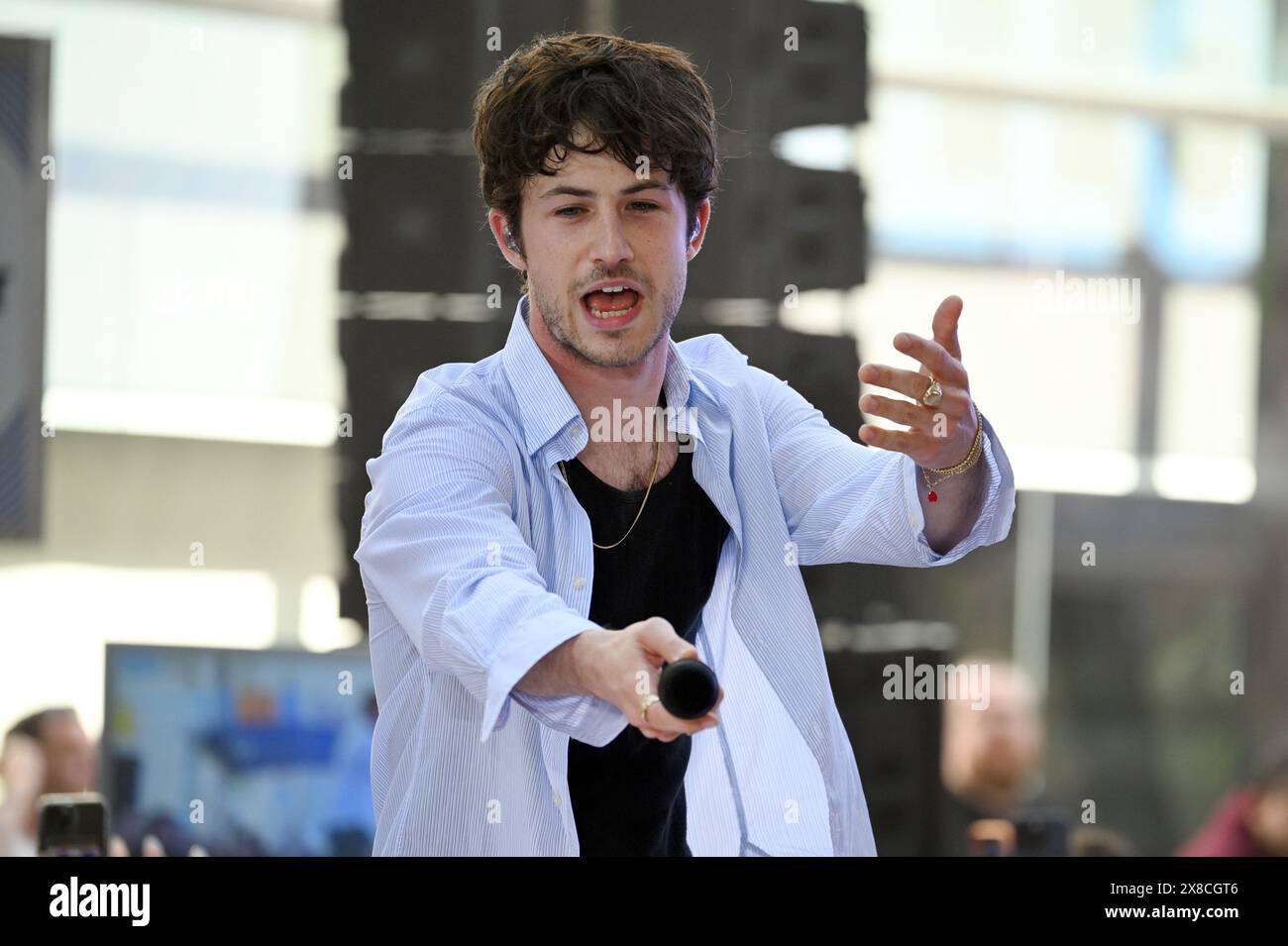 New York, USA. 24th May, 2024. Dylan Minnette of the 'Wallows' performs ...
