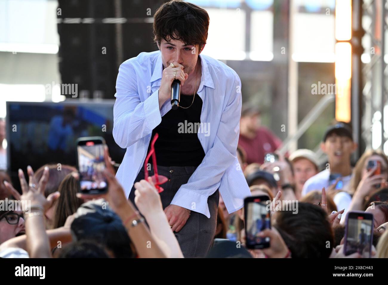 New York, USA. 24th May, 2024. Dylan Minnette of the 'Wallows' performs ...