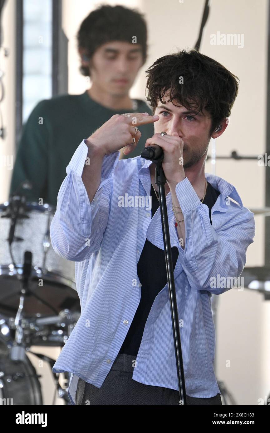 New York, USA. 24th May, 2024. Dylan Minnette of the 'Wallows' performs ...