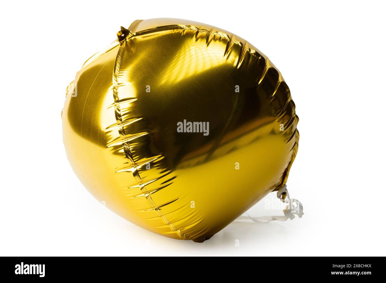 Shiny gold reflective balloon isolated on white studio background Stock ...