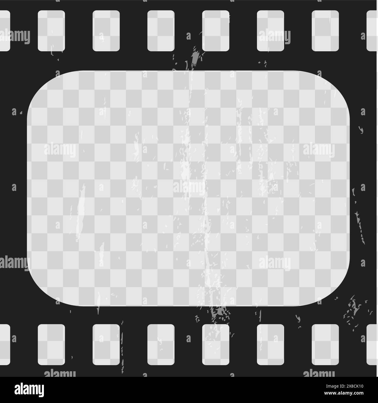 Old cinematic frame, video film strip. Retro vintage tape empty ...