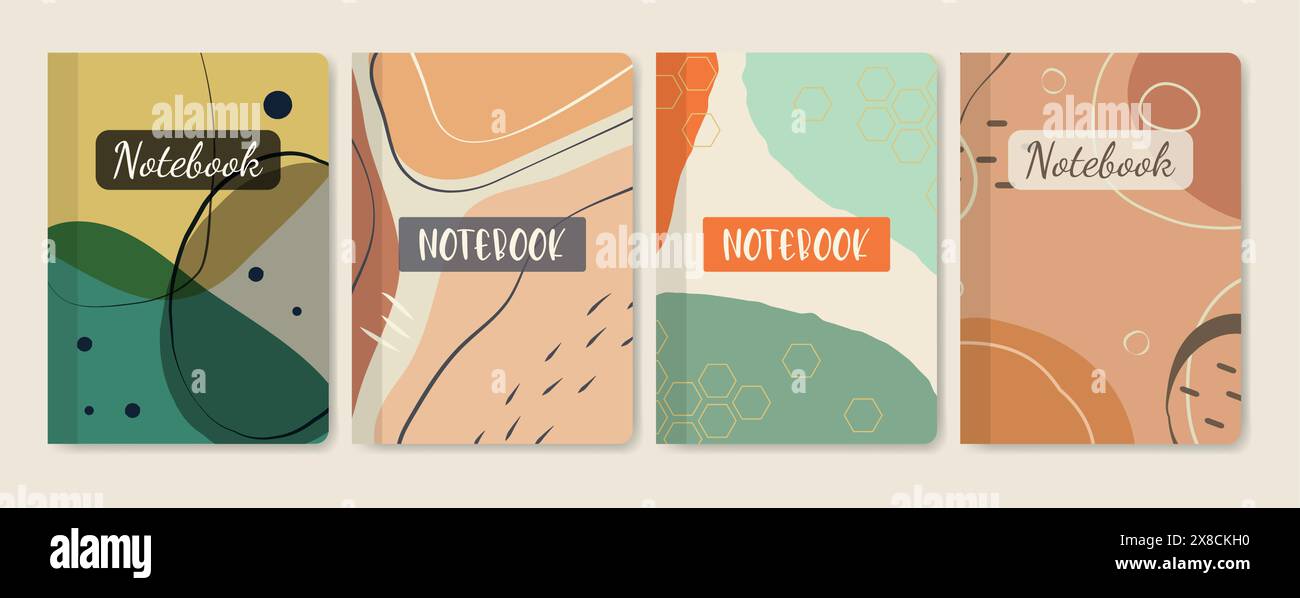 Abstract creative artistic diary template - doodle hand drawn elements ...