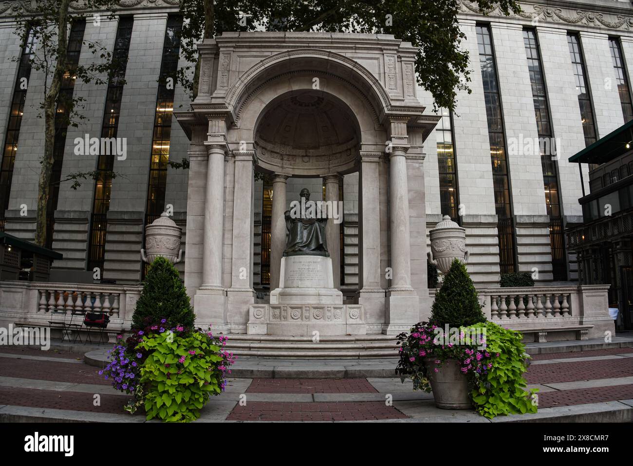 The William Cullen Bryant Memorial in Bryant Park Terrace - Manhattan, New York City Stock Photo ...