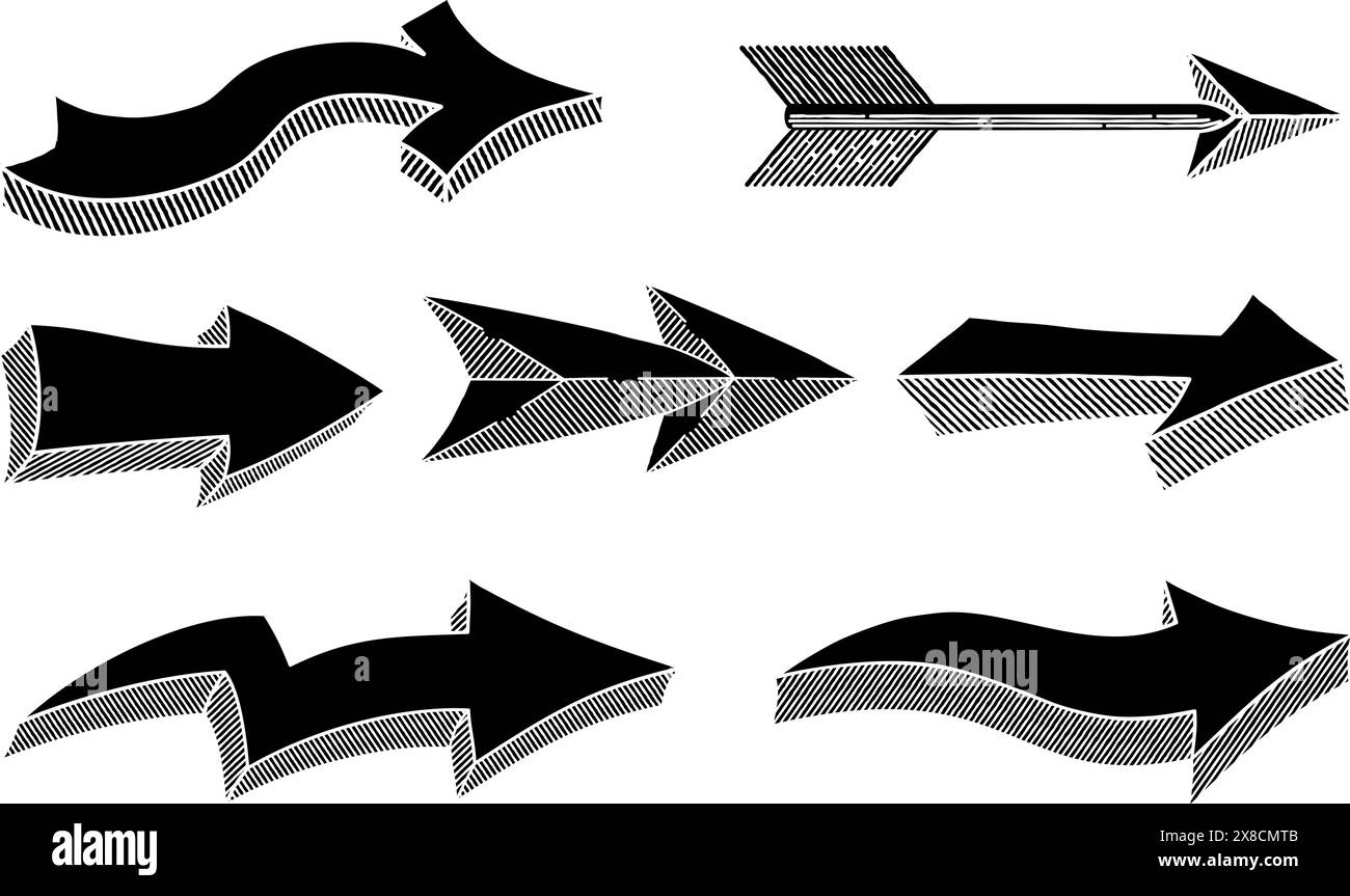 Arrow Sign Icon Direction Symbol Design Set Stock Vector Image & Art ...