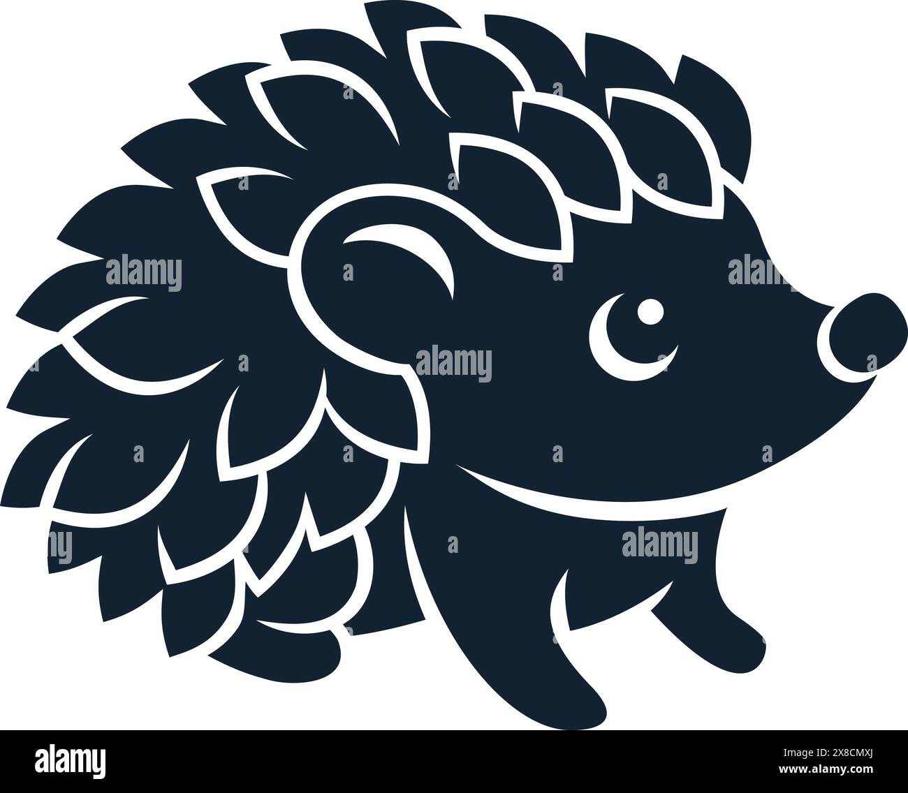 Hedgehog Animal Design Icon Mascot Illustration Stock Vector Image ...