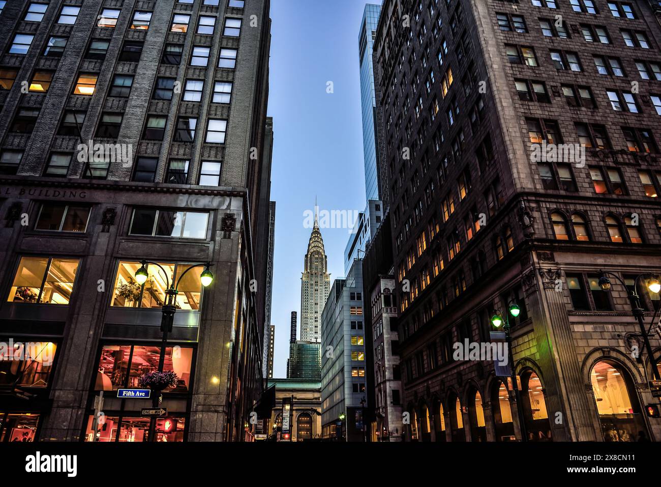 The Chrysler Building and Grand Central Terminal seen from the ...