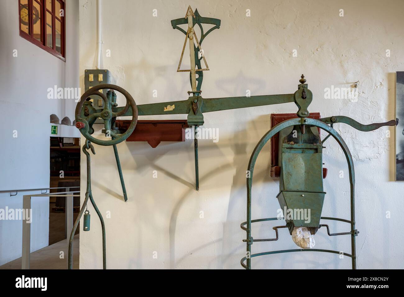 Interior of the Rice Interpretation Center museum, in Camarles ...