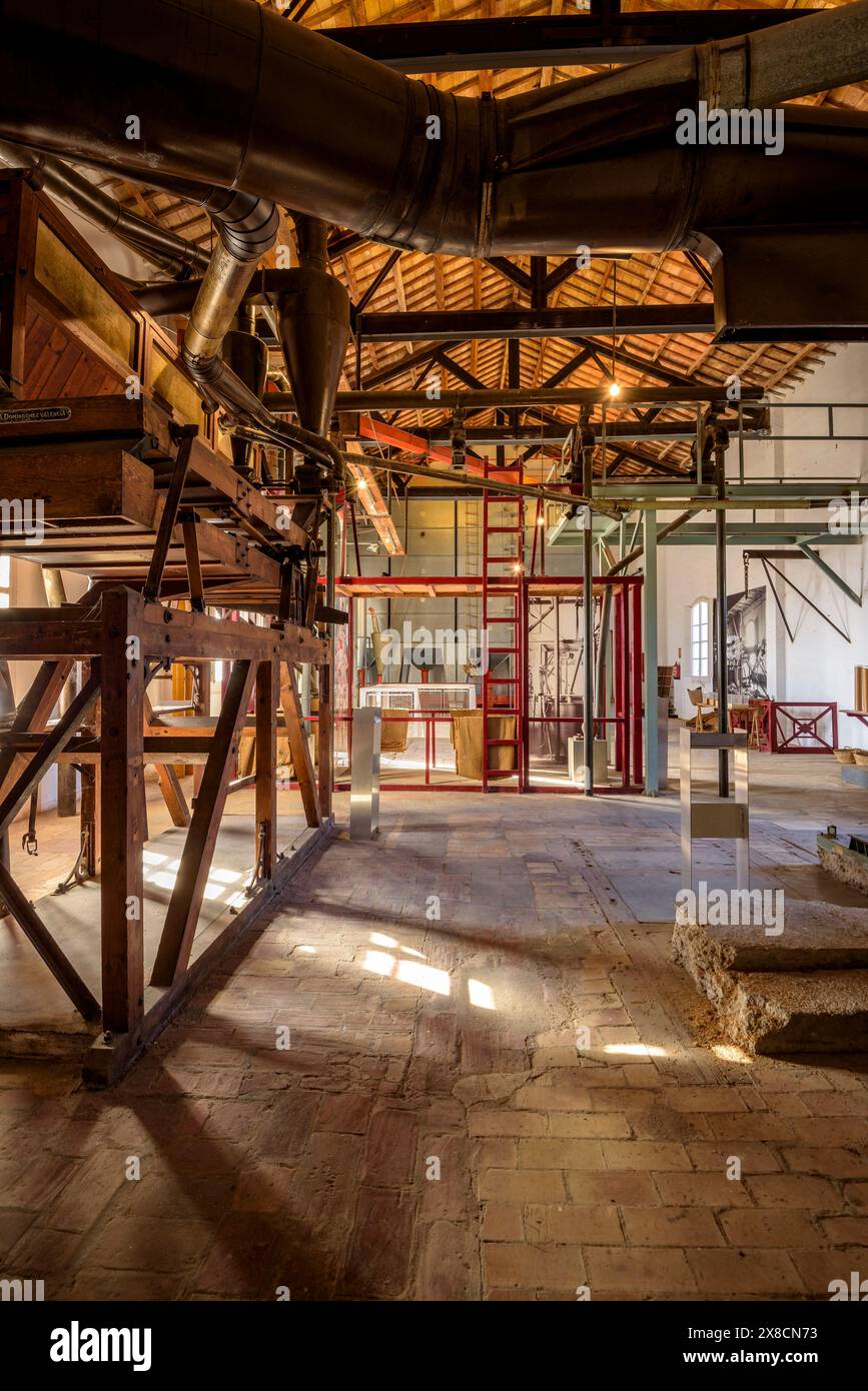Interior of the Rice Interpretation Center museum, in Camarles ...