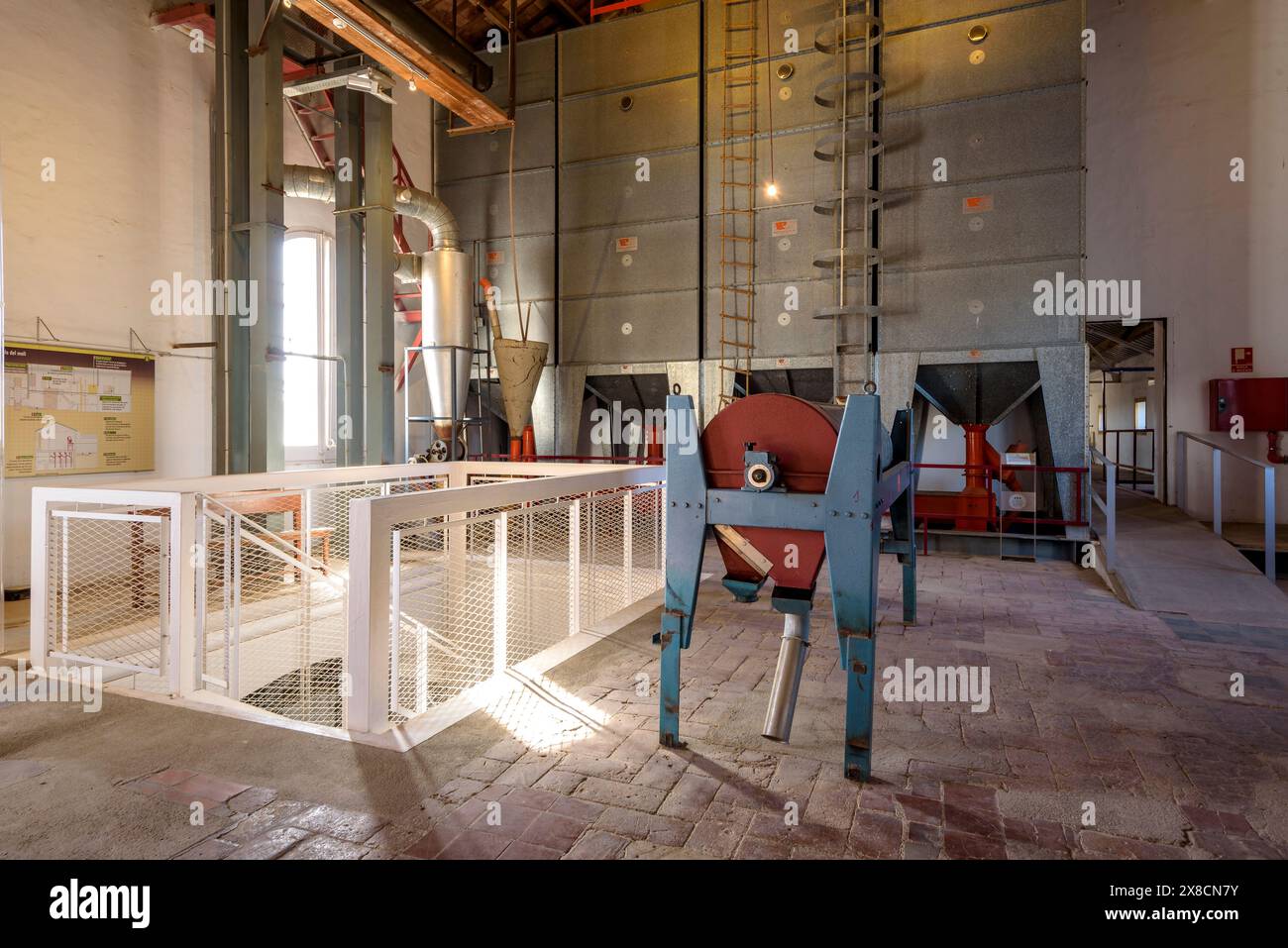 Interior of the Rice Interpretation Center museum, in Camarles ...