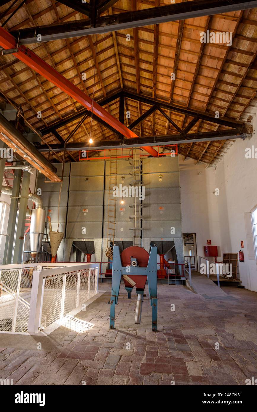 Interior of the Rice Interpretation Center museum, in Camarles ...