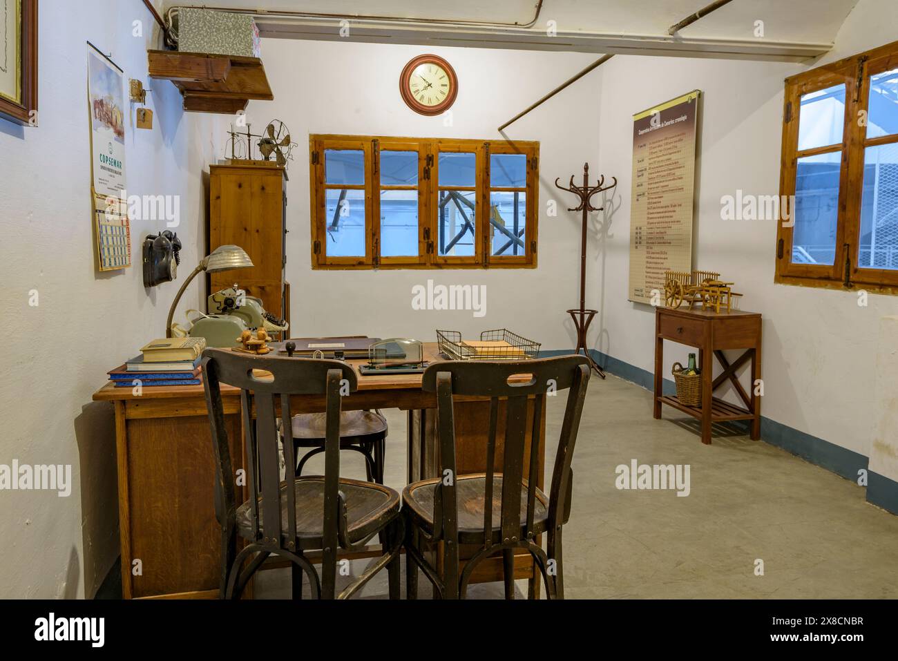 Interior of the Rice Interpretation Center museum, in Camarles ...