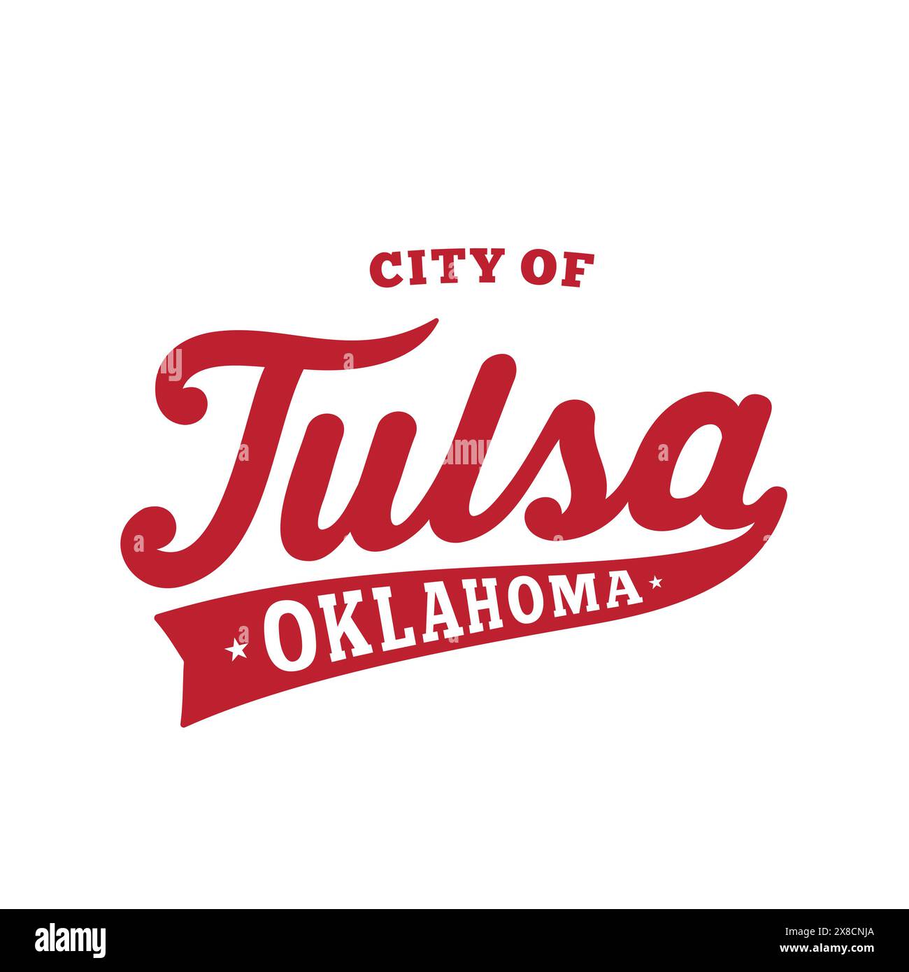 City of Tulsa lettering design. Tulsa, Oklahoma typography design. Vector and illustration Stock ...