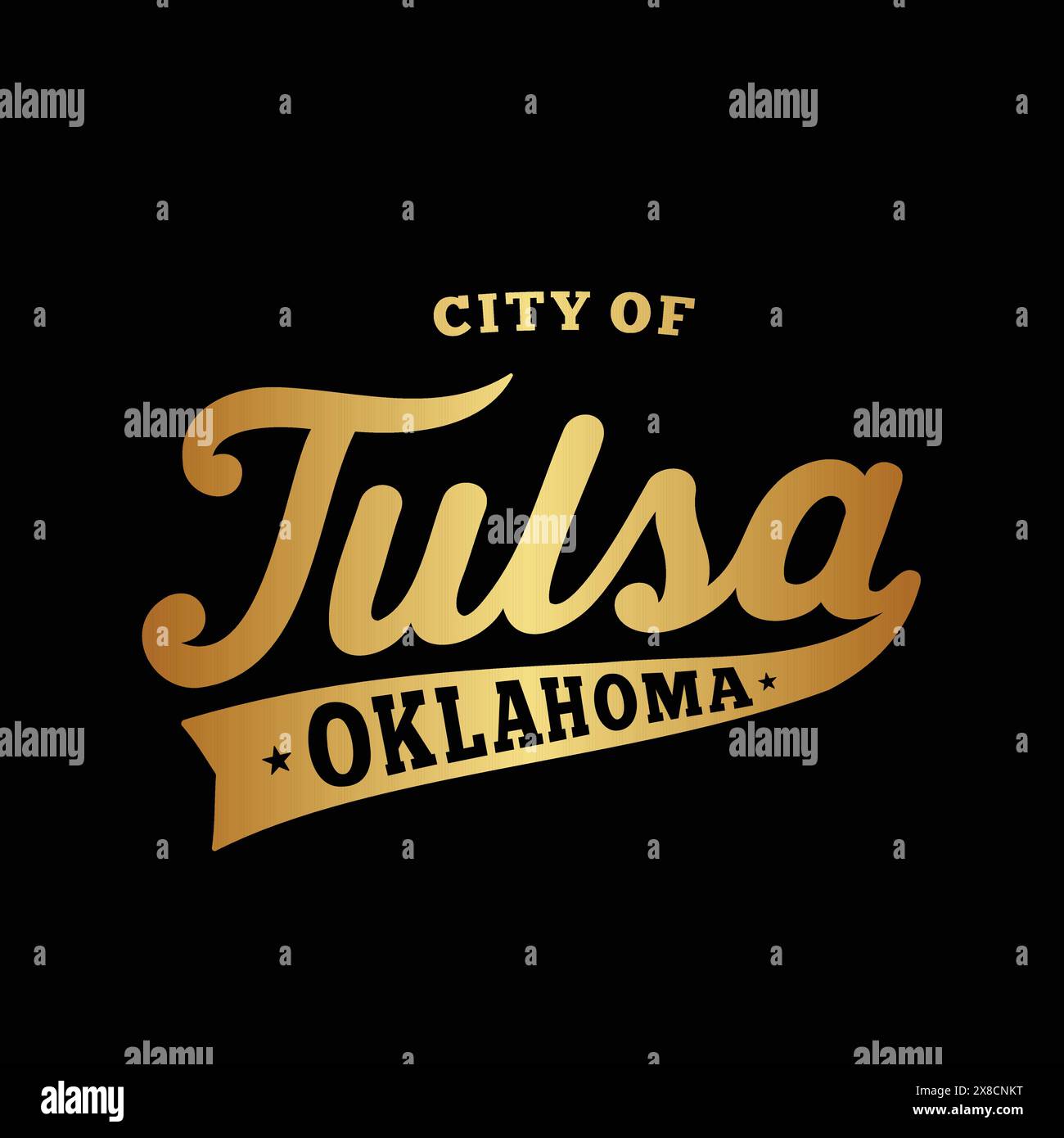 City of Tulsa lettering design. Tulsa, Oklahoma typography design ...