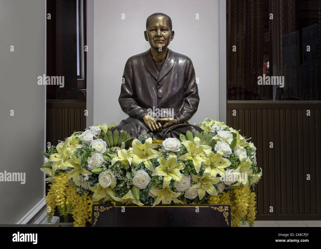 Bangkok, Thailand - May 22, 2024 - Statue of Khun Mae Boon Reun Tongboonterm, Sitting on the ...