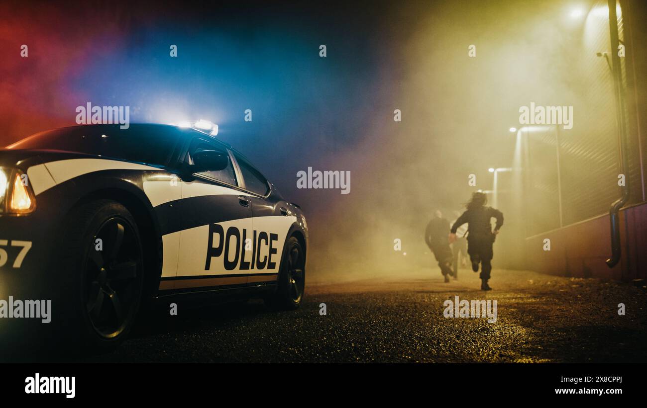 Woman car night running away hi-res stock photography and images - Alamy