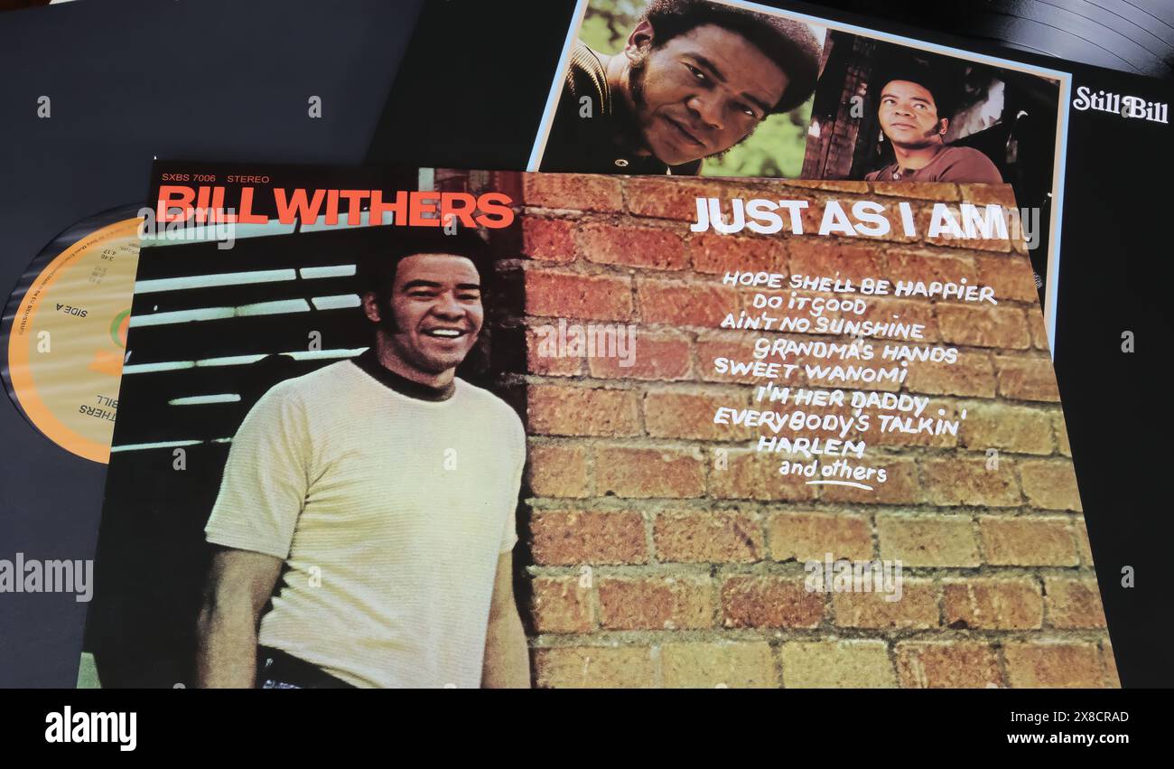 Viersen, Germany - May 9. 2024: Closeup of singer Bill Withers vinyl ...