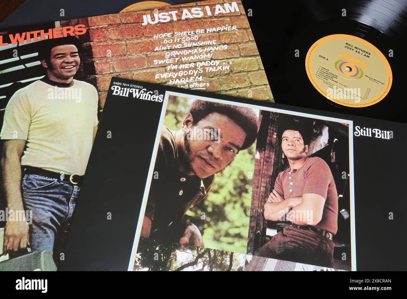 Viersen, Germany - May 9. 2024: Closeup of singer Bill Withers vinyl ...