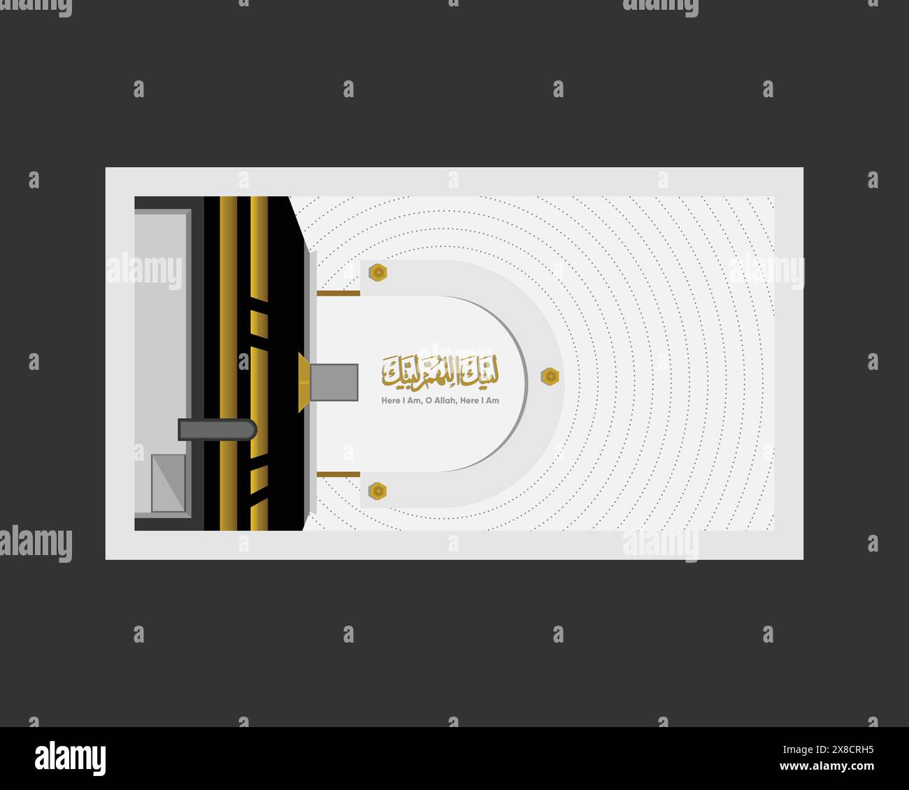 Top view of the Kaaba. Pilgrims encircle the Kaaba during the ...
