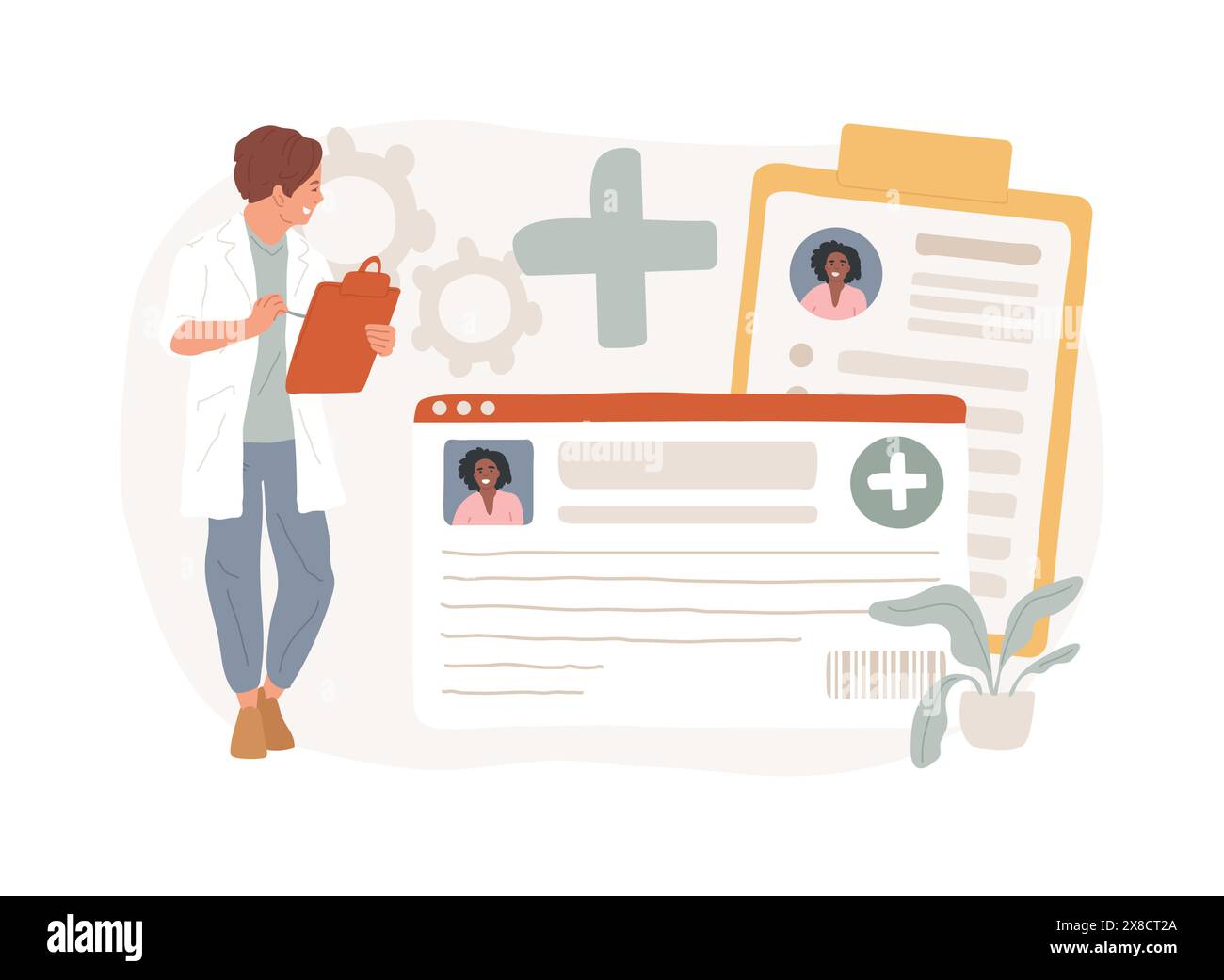 Healthcare smart card isolated concept vector illustration Stock Vector ...