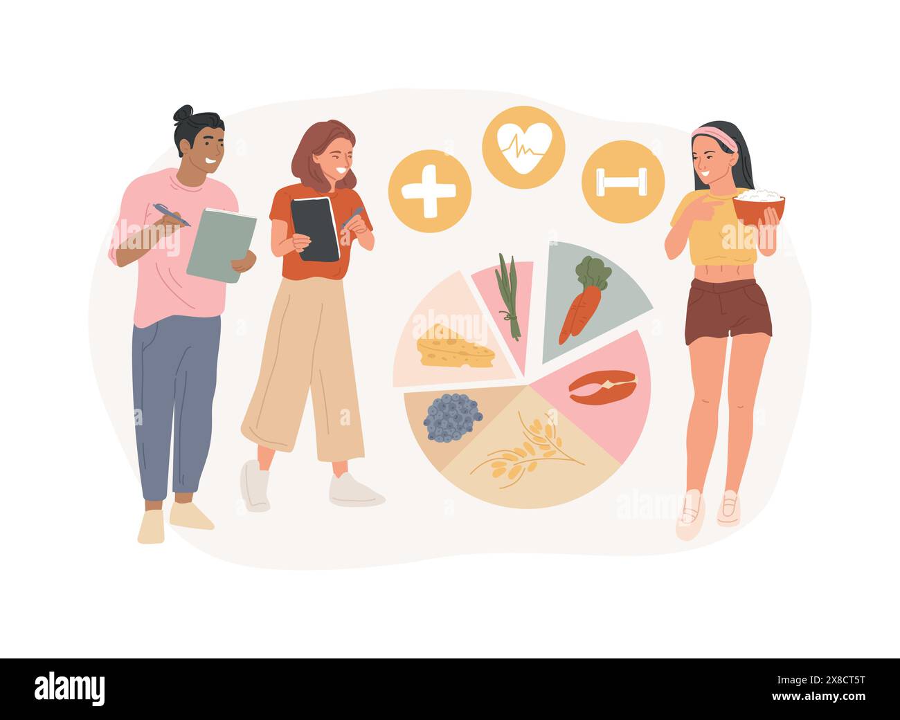 Health and nutrition workshop isolated concept vector illustration ...