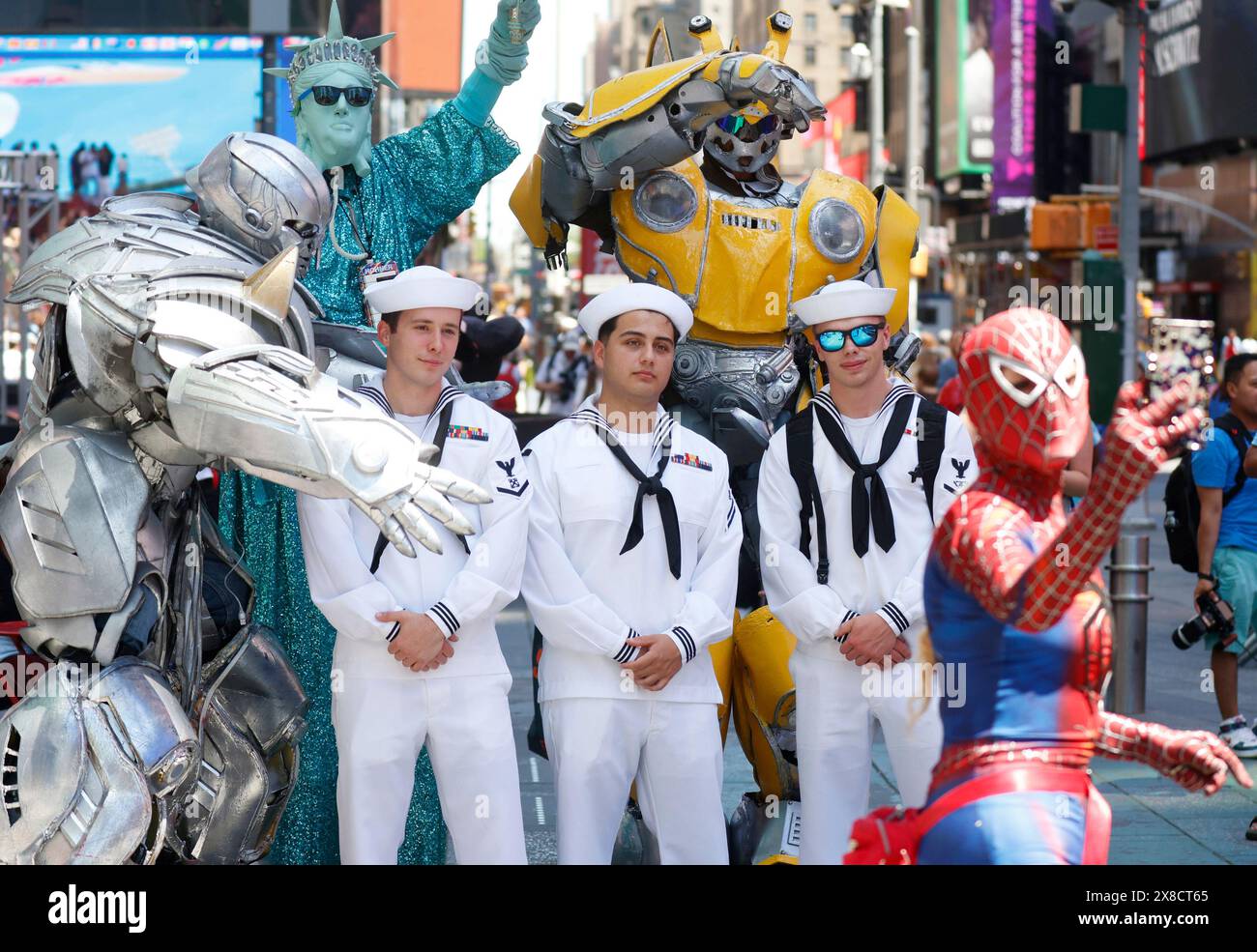 New York, United States. 24th May, 2024. American Sailors in uniform ...